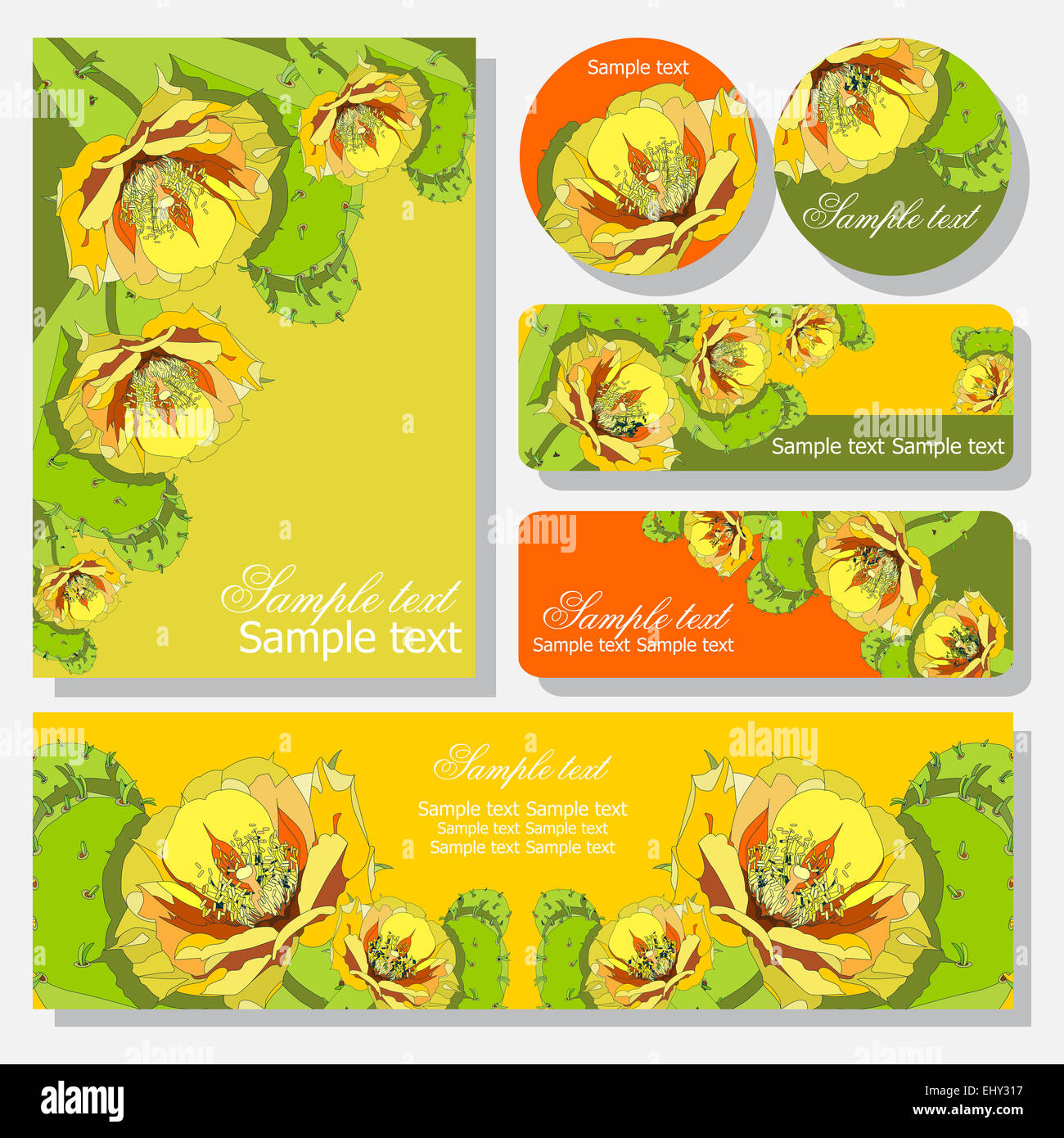 set invitations and flyers Stock Photo - Alamy