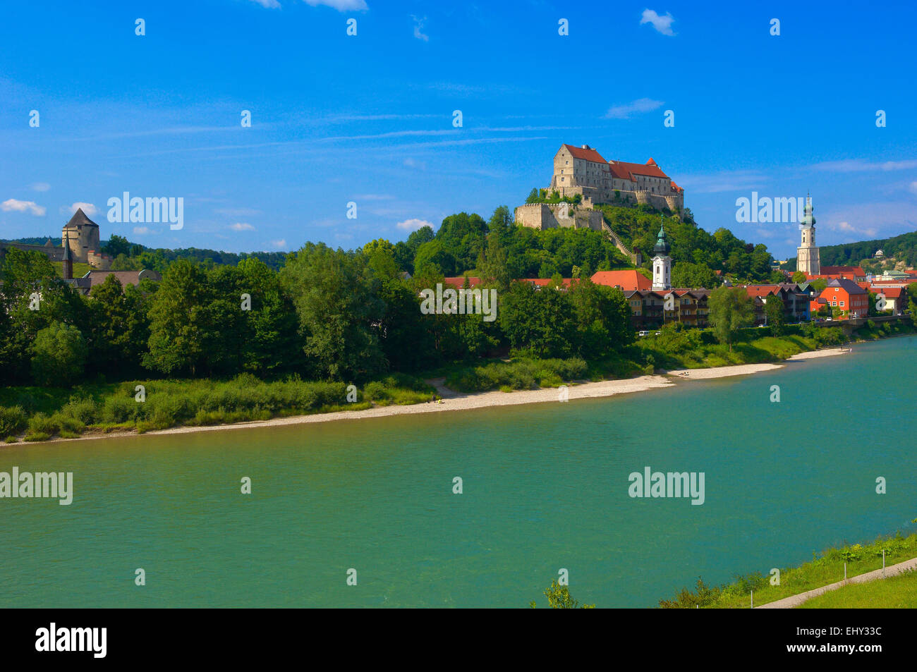 Burghausen, Castle, Altotting district, Upper Bavaria, Bavaria, Germany ...