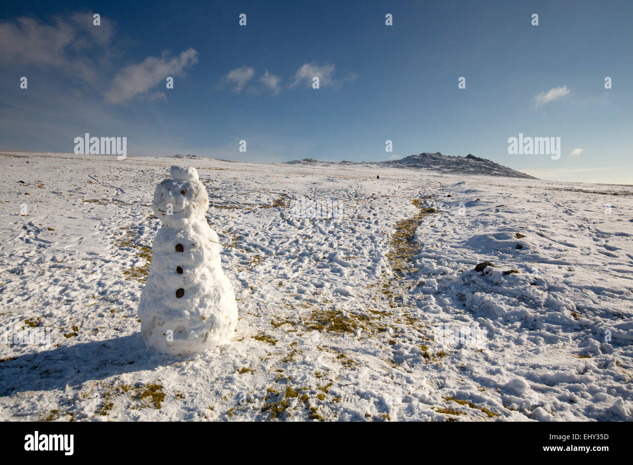 Roughtor; In Snow; Cornwall; UK Stock Photo - Alamy