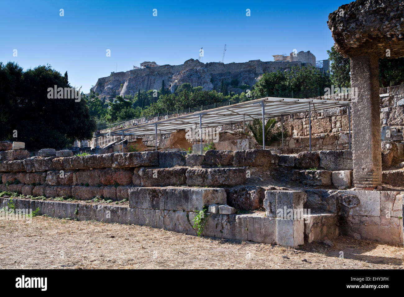 The ruins of The Ancient Agora of Athens, Greece Stock Photo - Alamy
