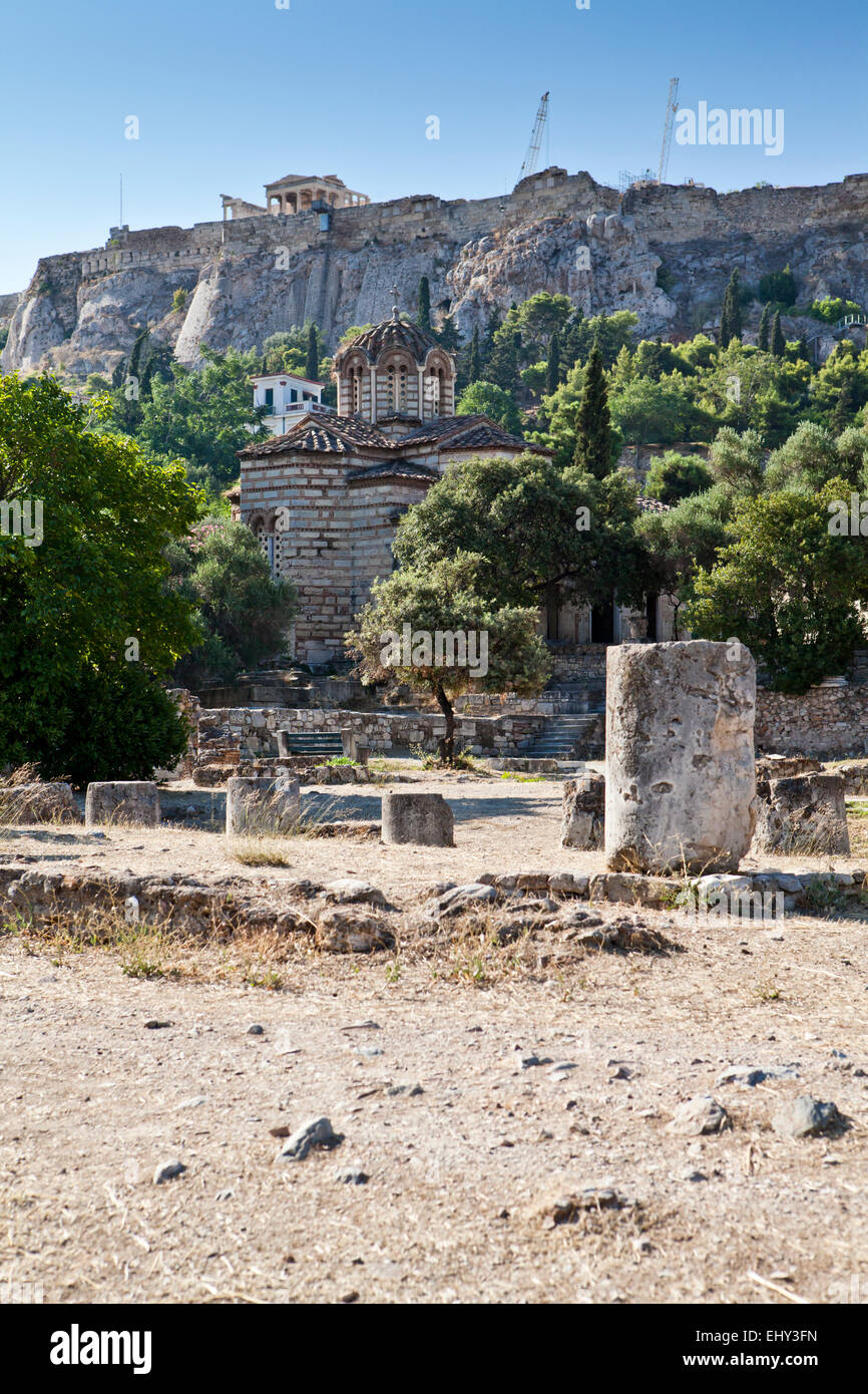 The ruins of The Ancient Agora of Athens, Greece Stock Photo - Alamy