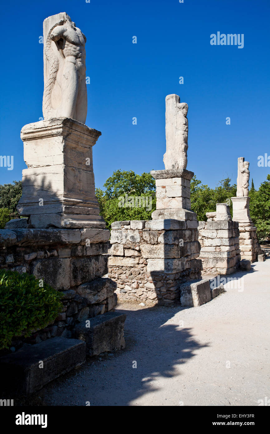 The ruins of The Ancient Agora of Athens, Greece Stock Photo - Alamy