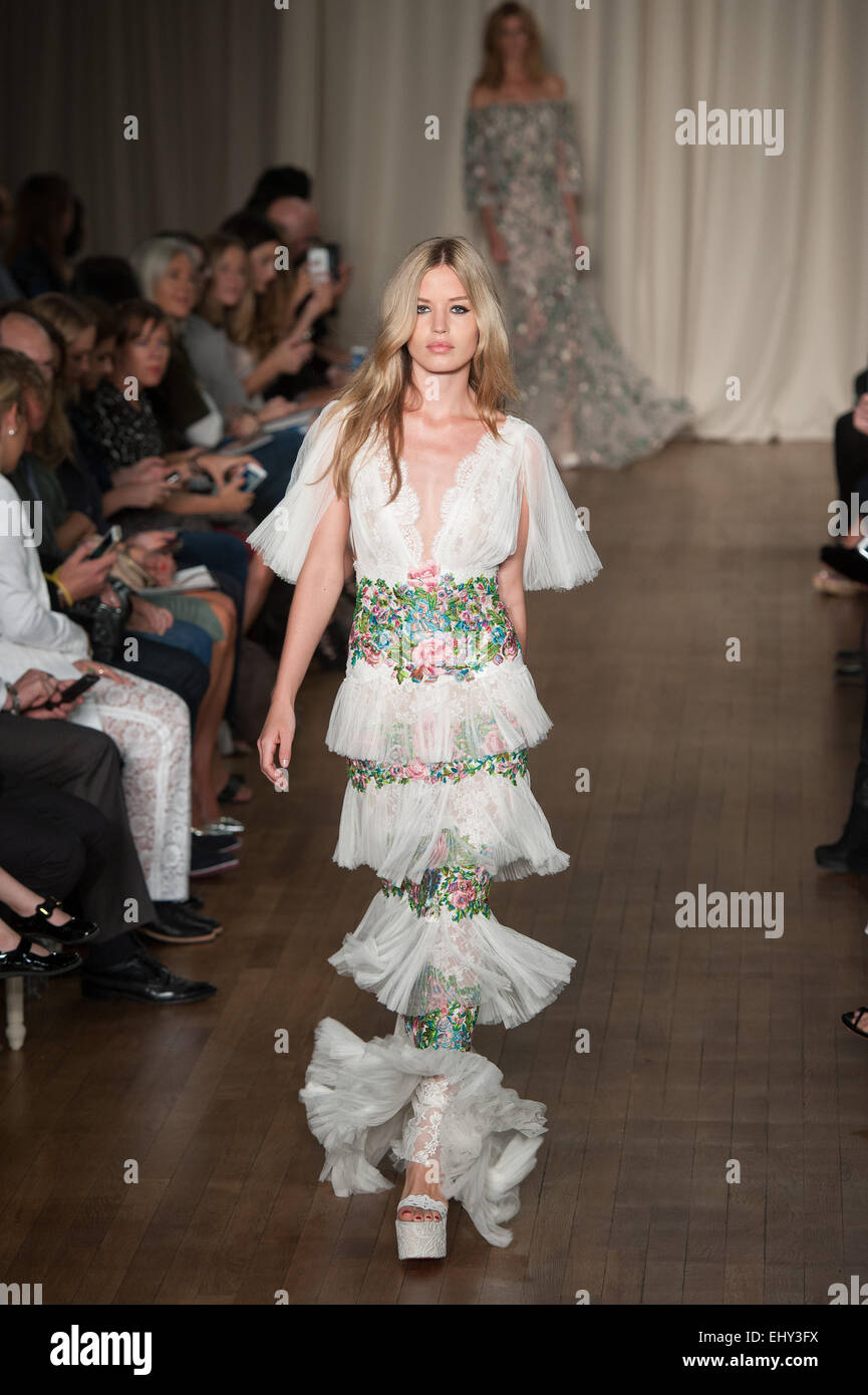 London Fashion Week Spring/Summer 2015 - Marchesa - Catwalk Featuring ...