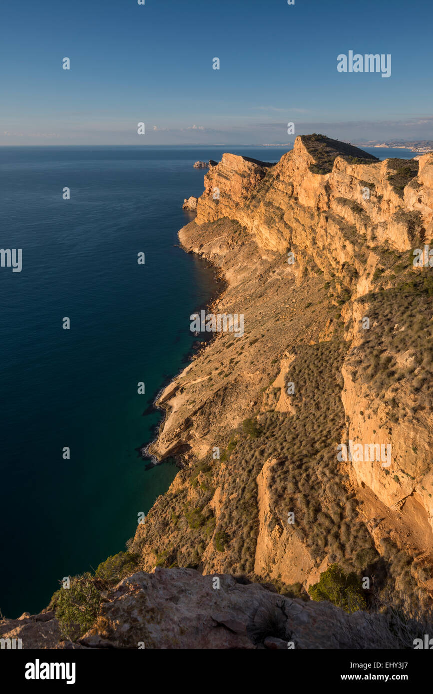 Mediterranean sea from the Sierra Helada cliffs Stock Photo - Alamy
