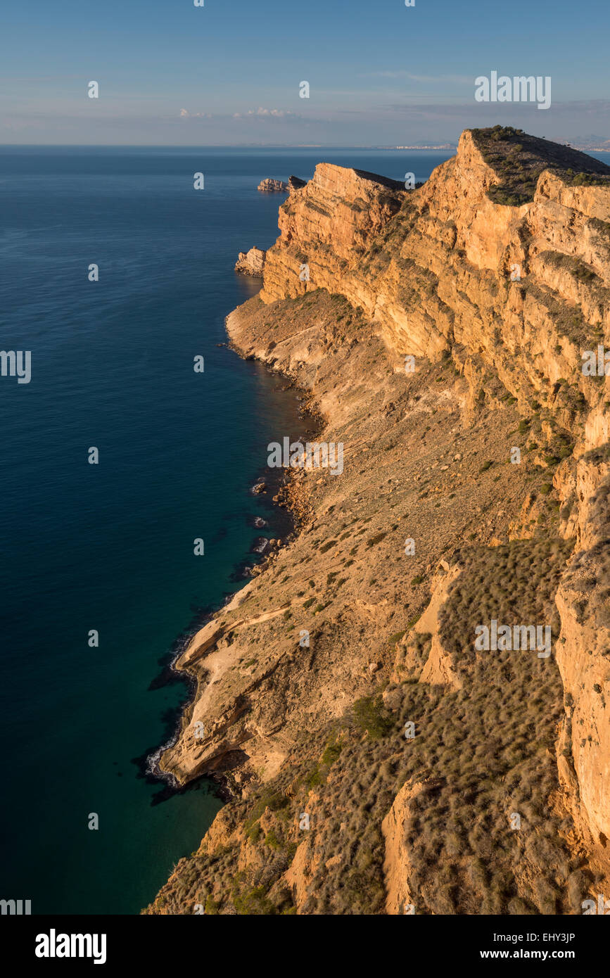 Mediterranean sea from the Sierra Helada cliffs Stock Photo - Alamy