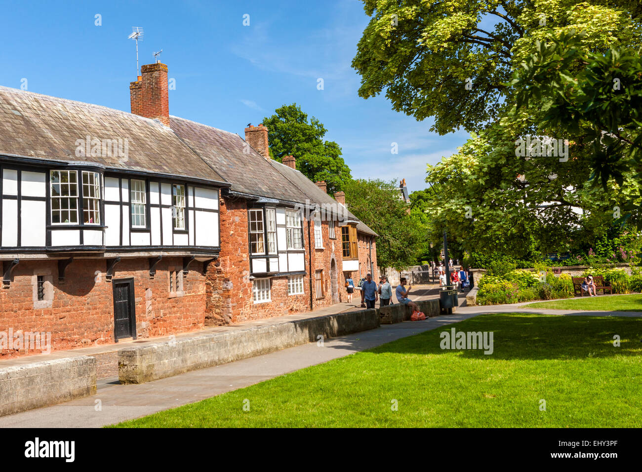 Cathedral Close, Exeter, Devon, England, United Kingdom, Europe Stock ...