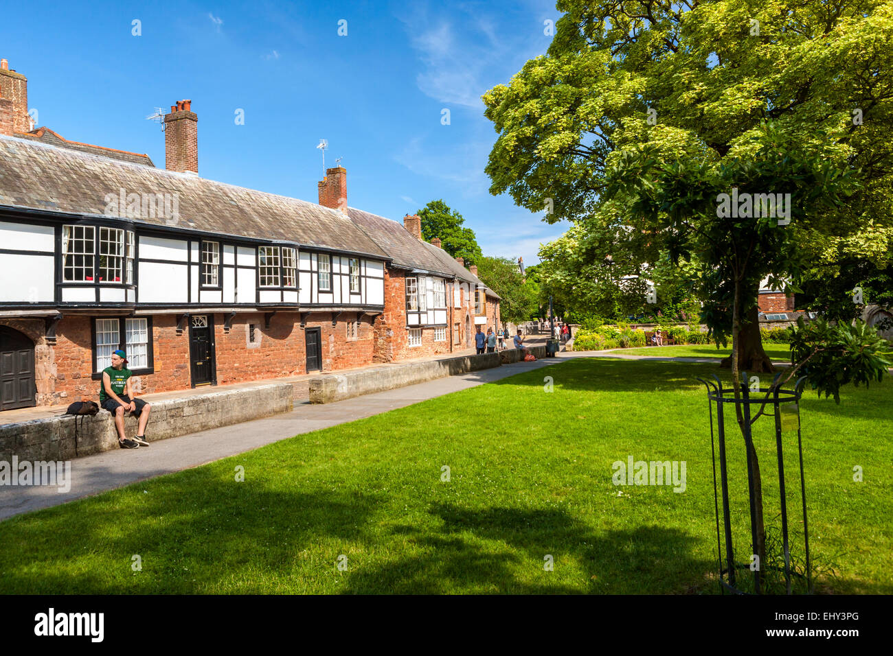 Cathedral Close, Exeter, Devon, England, United Kingdom, Europe Stock ...