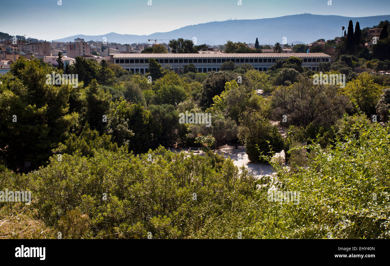 The ruins of The Ancient Agora of Athens, Greece Stock Photo - Alamy