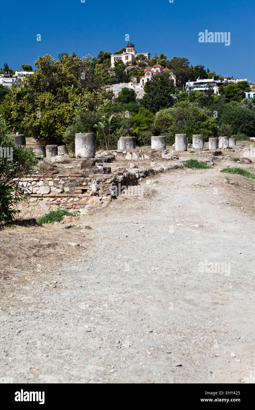The ruins of The Ancient Agora of Athens, Greece Stock Photo - Alamy
