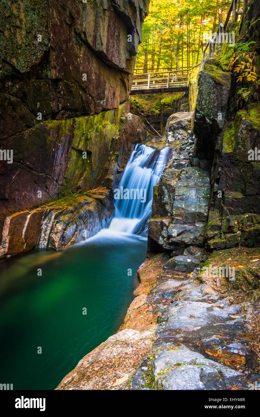 Sabbaday Falls, along the Kancamagus Highway in White Mountain National ...