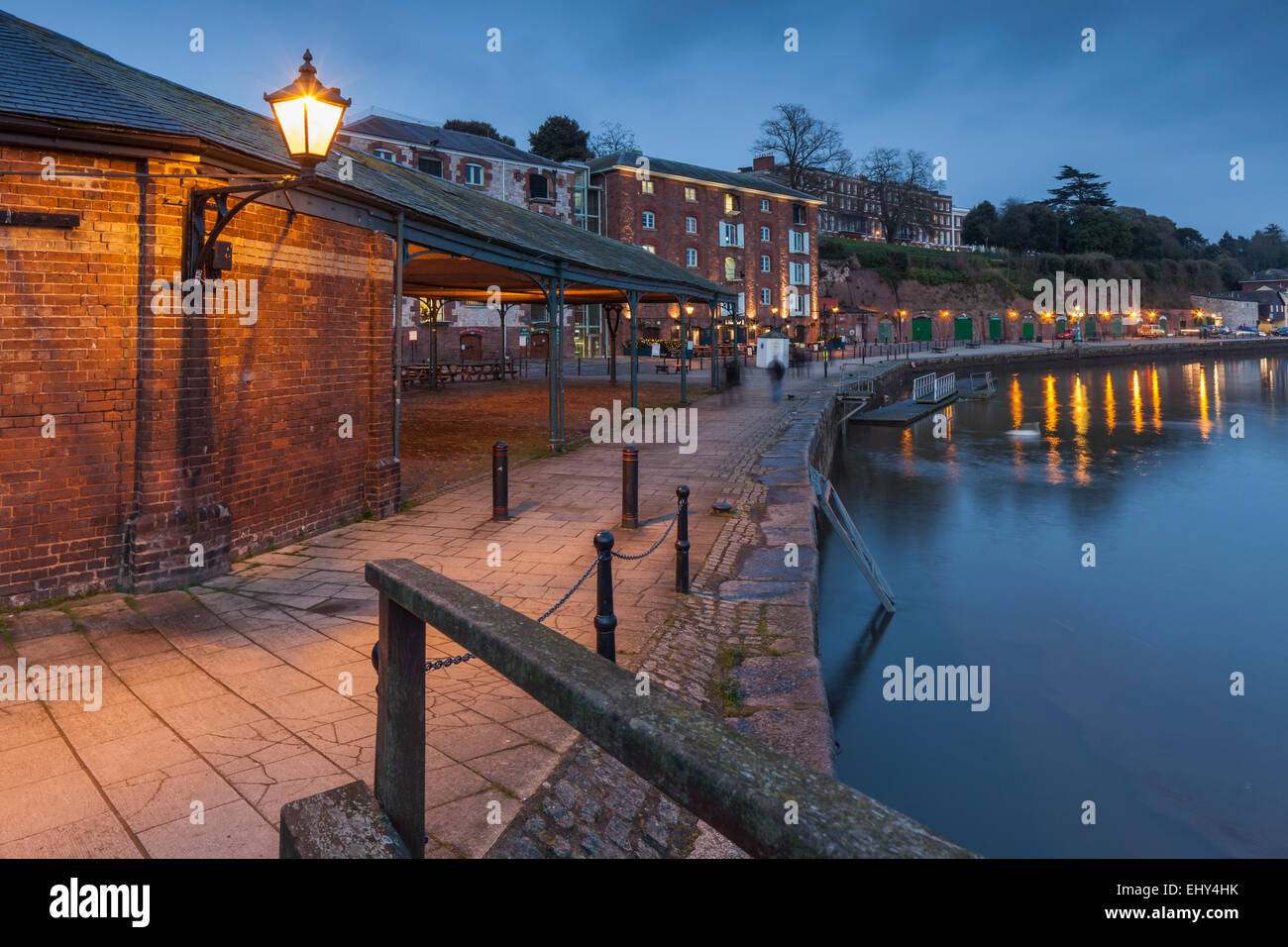 Evening at historic Quayside in Exeter, UK Stock Photo - Alamy