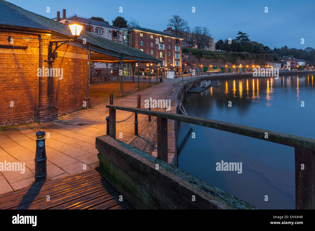 Evening at historic Quayside in Exeter, UK Stock Photo - Alamy