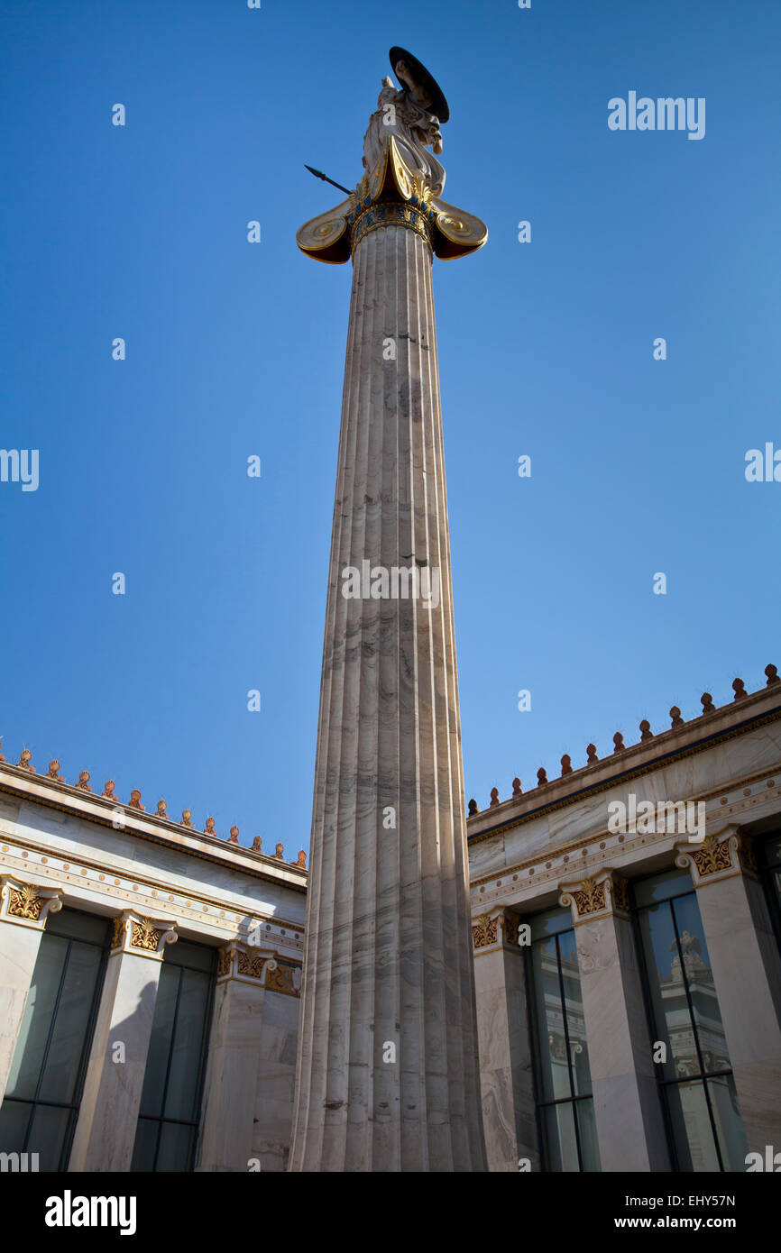 The stately building of the Athens Academy in the city of Athens ...