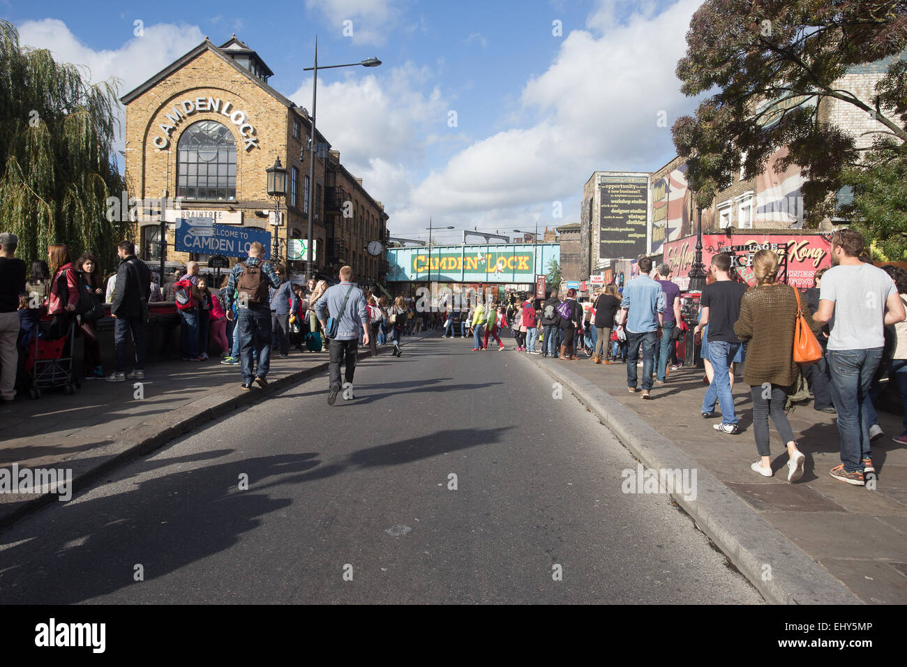 Chalk Farm Road Camden Sunday Market shops London England UK Europe ...