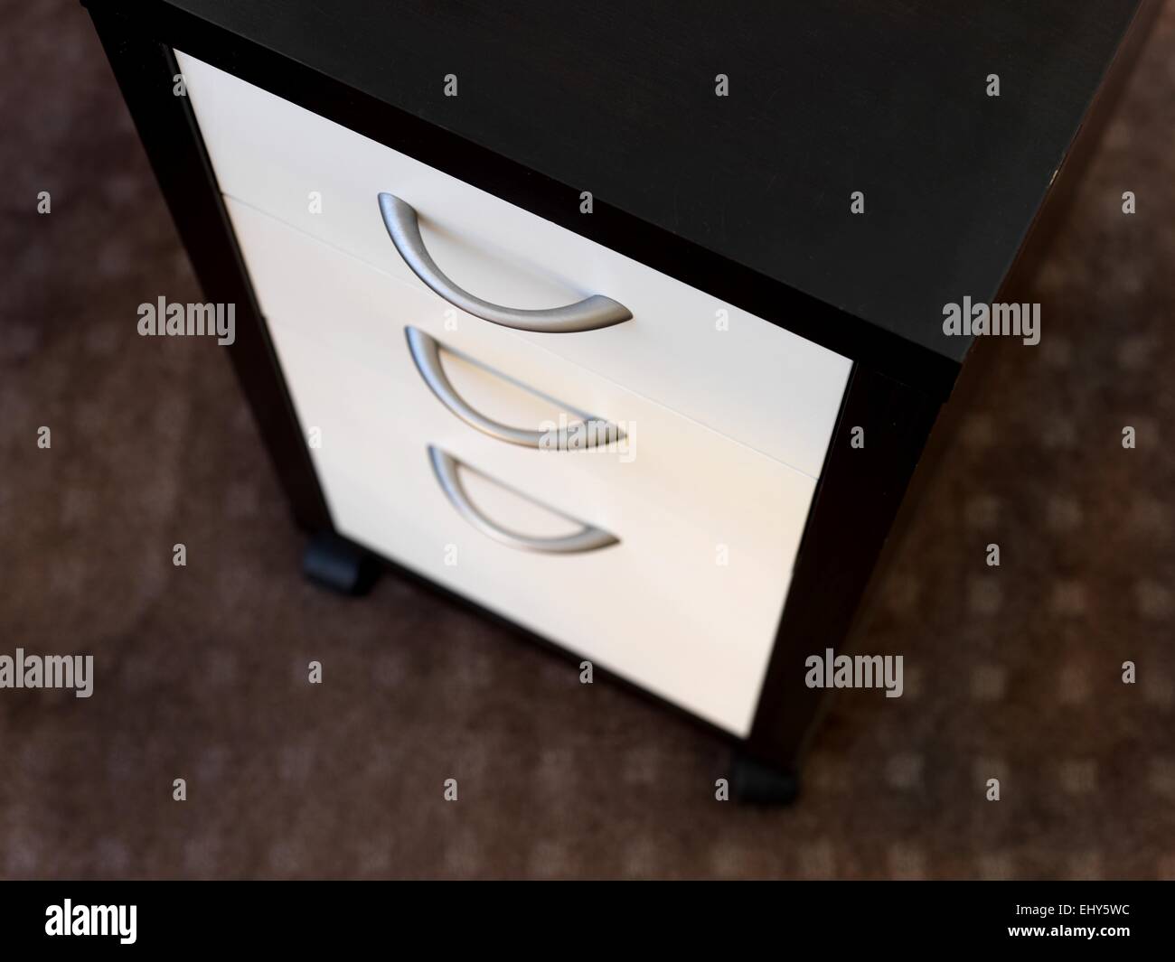 A close up shot of a set of office drawers Stock Photo - Alamy