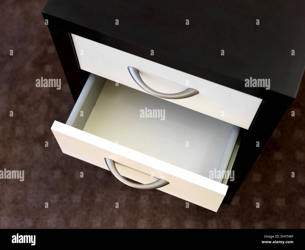 A close up shot of a set of office drawers Stock Photo - Alamy