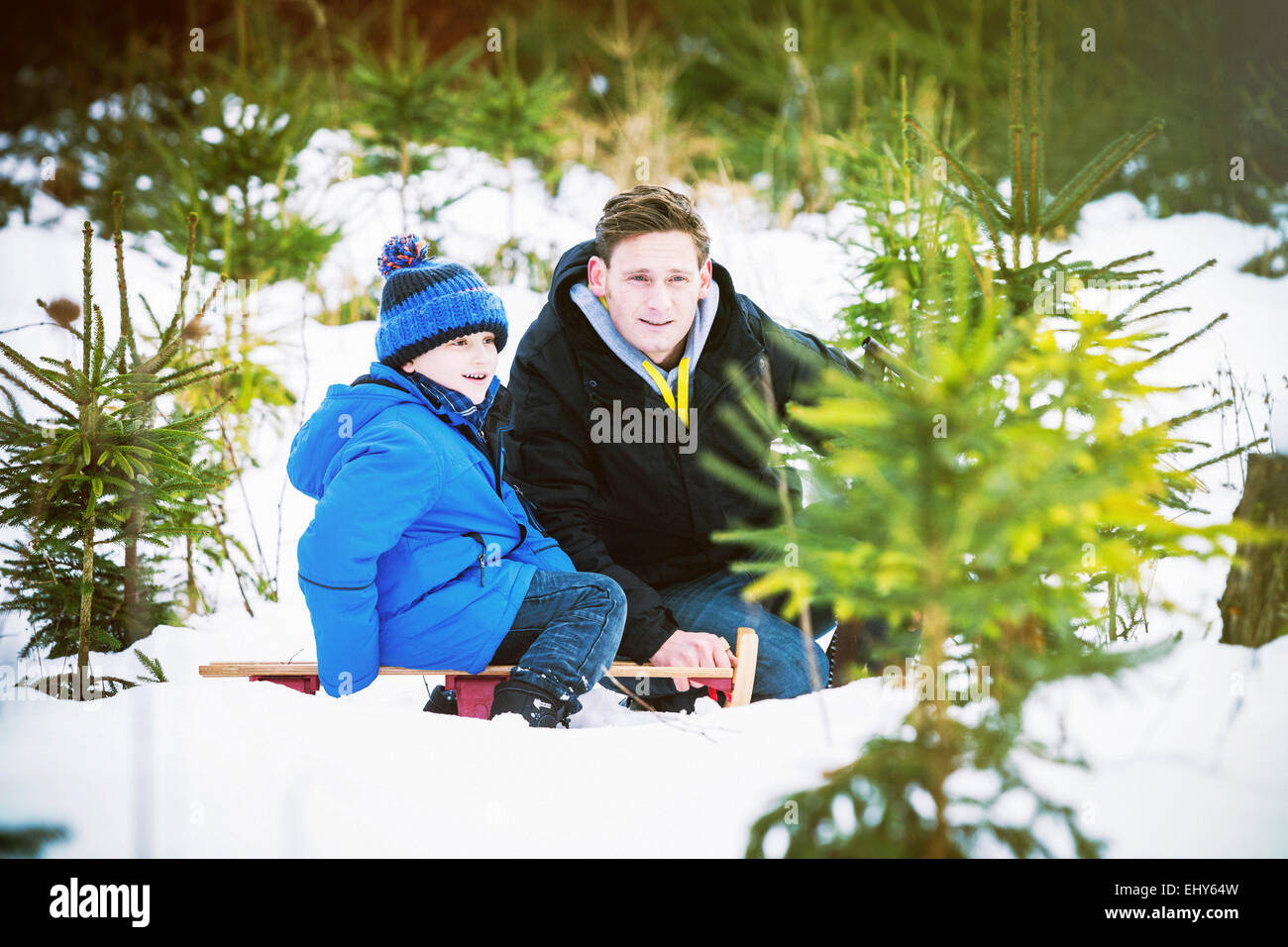 Father christmas and sled hi-res stock photography and images - Alamy