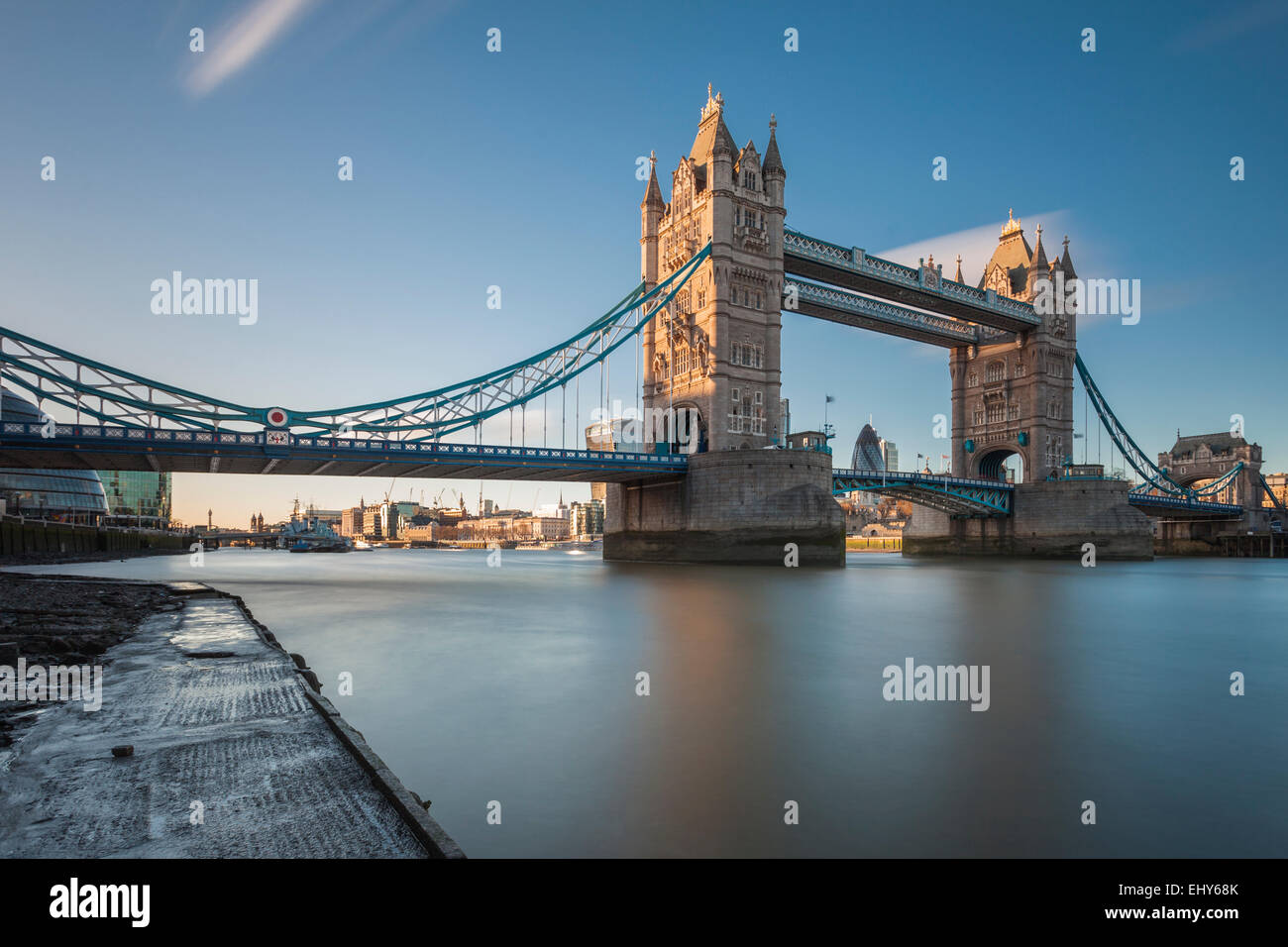 Sunset at Tower Bridge in London, England Stock Photo - Alamy