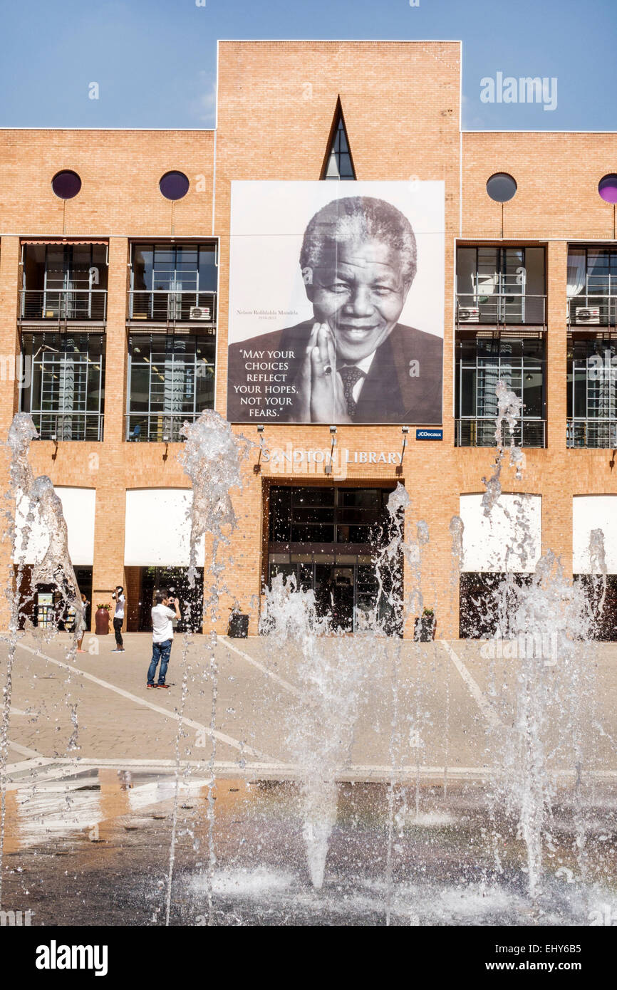 Johannesburg South Africa,Sandton,Nelson Mandela Square,public fountain ...