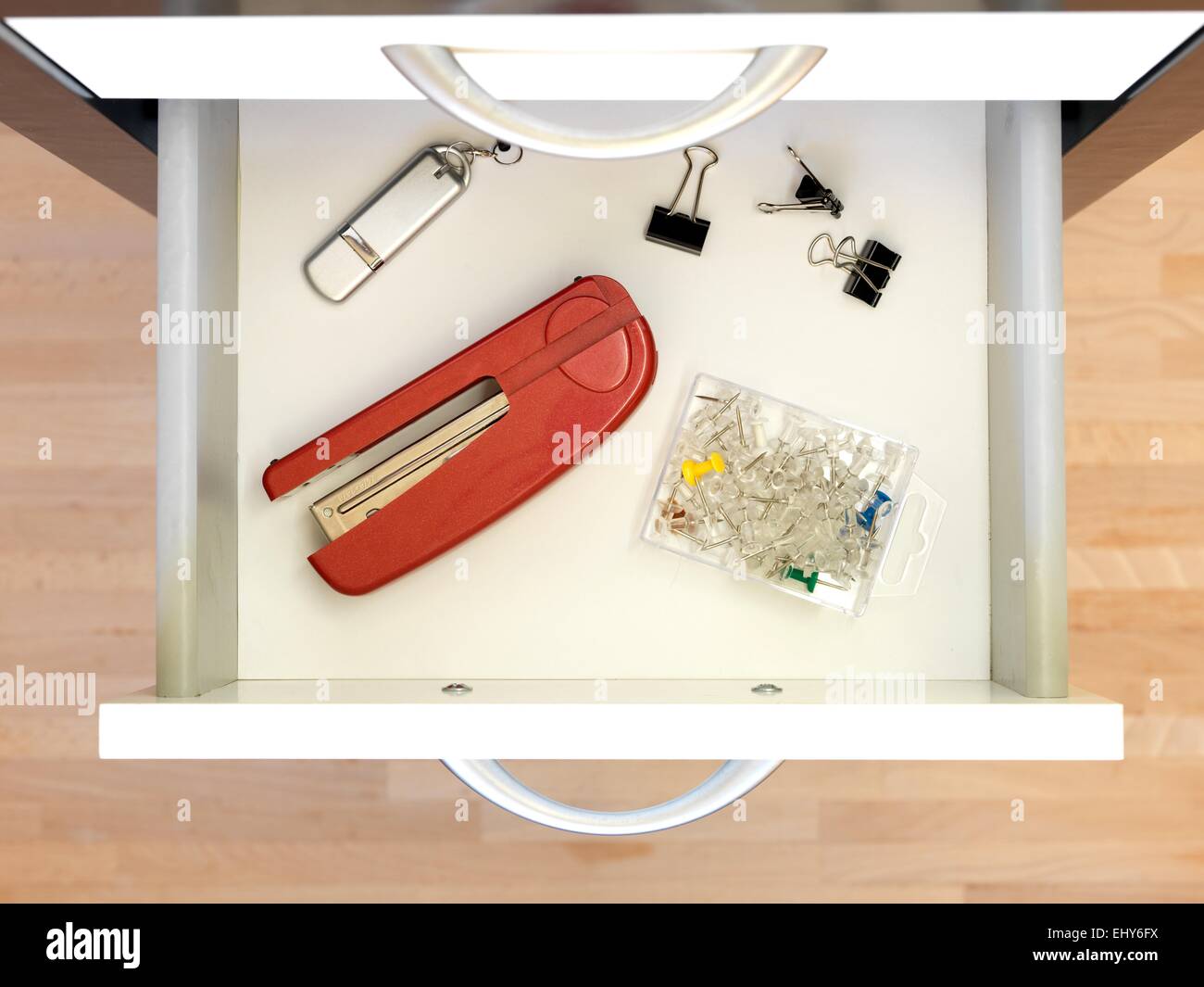 A close up shot of a set of office drawers Stock Photo - Alamy