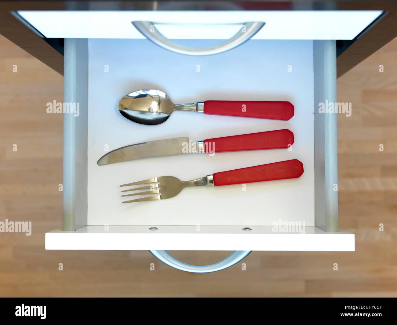 A close up shot of a utensil draw Stock Photo - Alamy