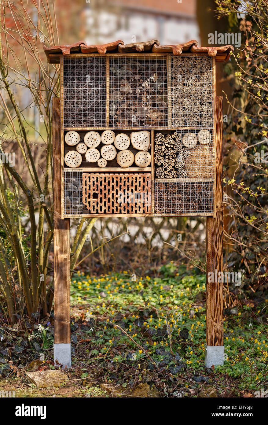 Bee hotel hi-res stock photography and images - Alamy
