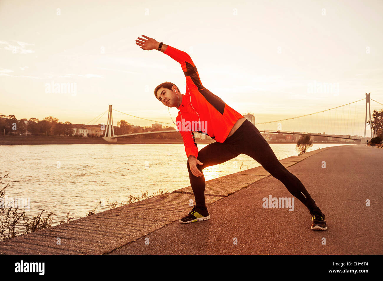 Sports stretching male hi-res stock photography and images - Alamy