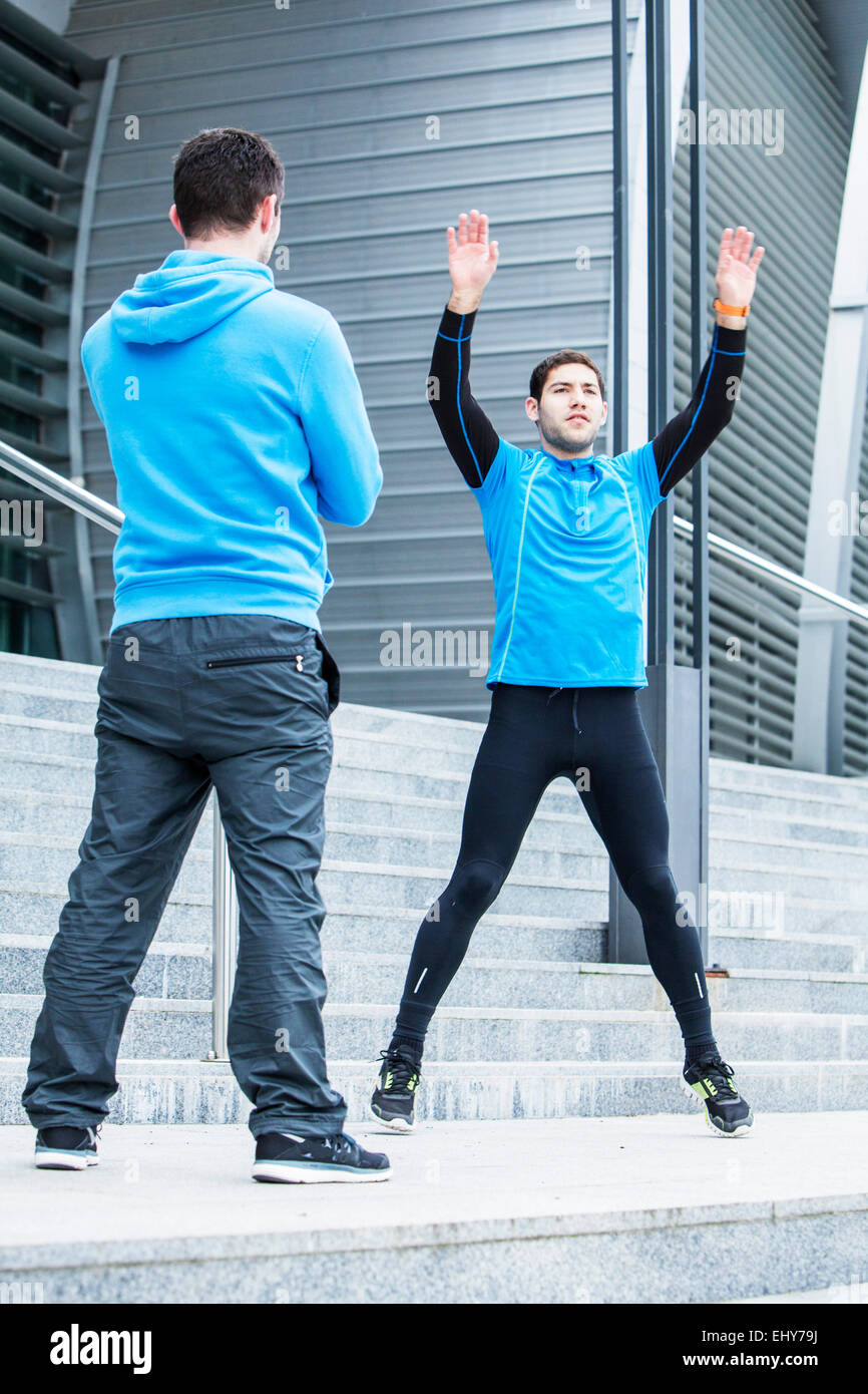 Warming up together hi-res stock photography and images - Alamy