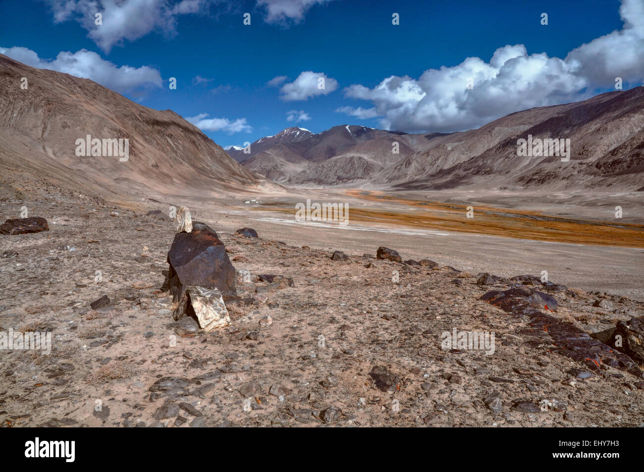 Scenic arid valley in Pamir mountains in Tajikistan Stock Photo - Alamy