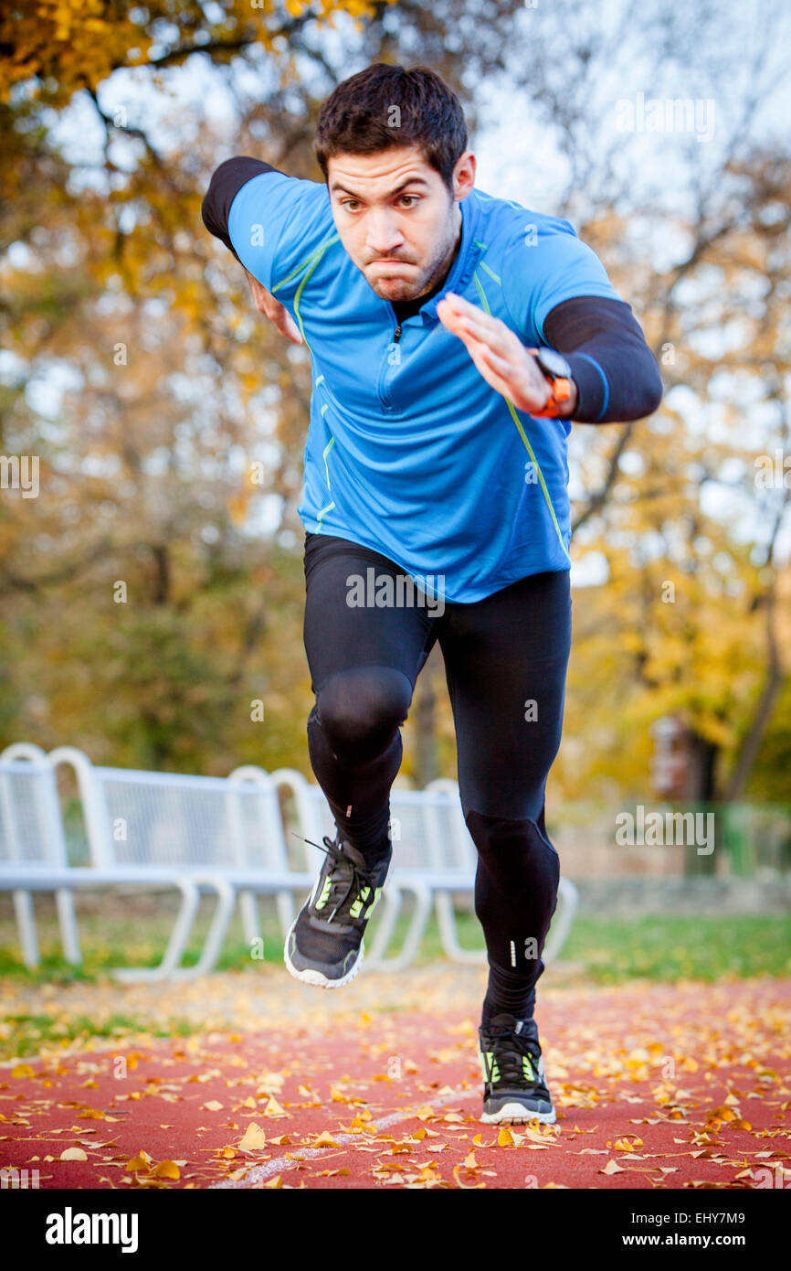 Male track running hi-res stock photography and images - Alamy