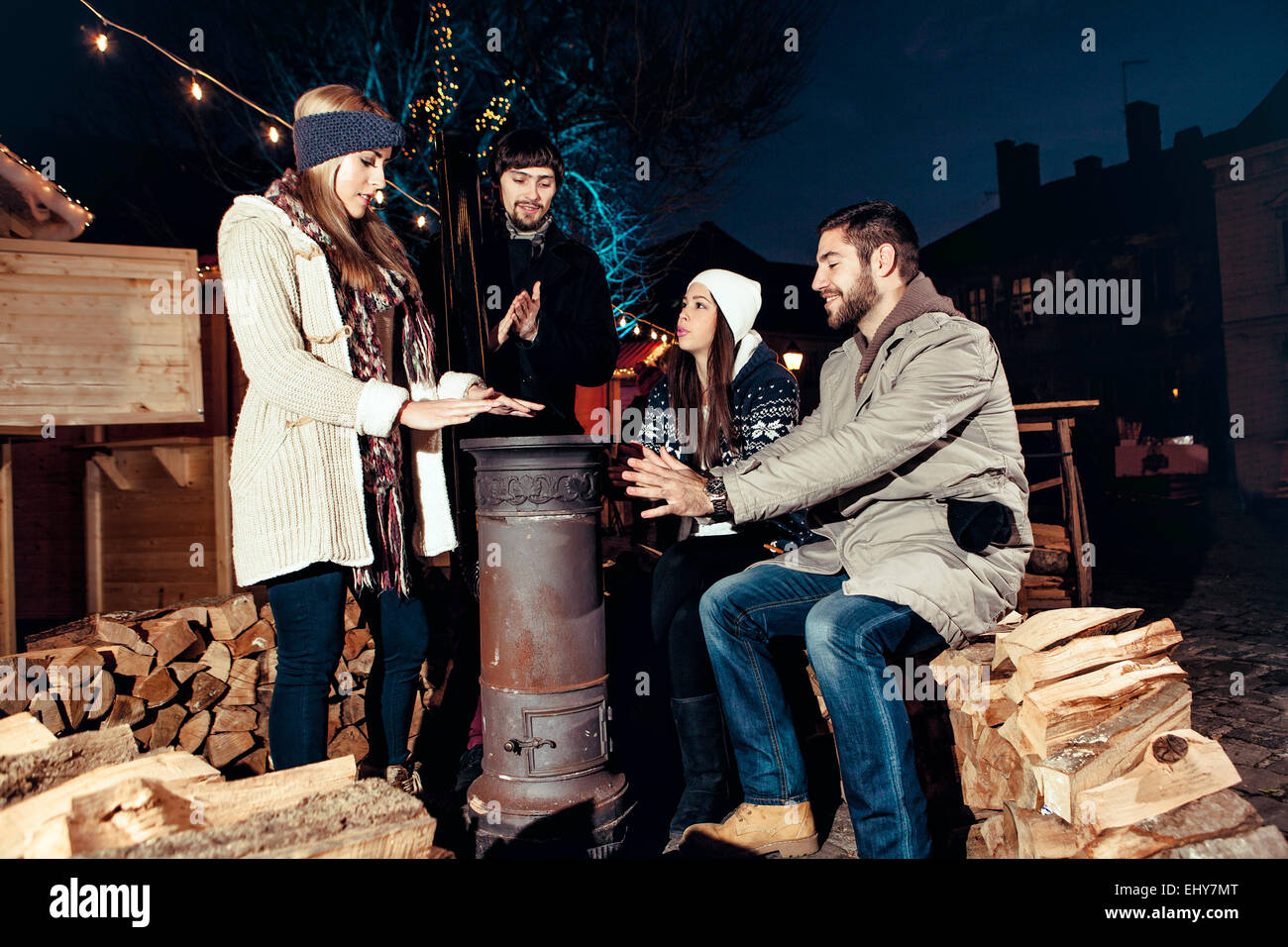 Four friends having fun hi-res stock photography and images - Alamy