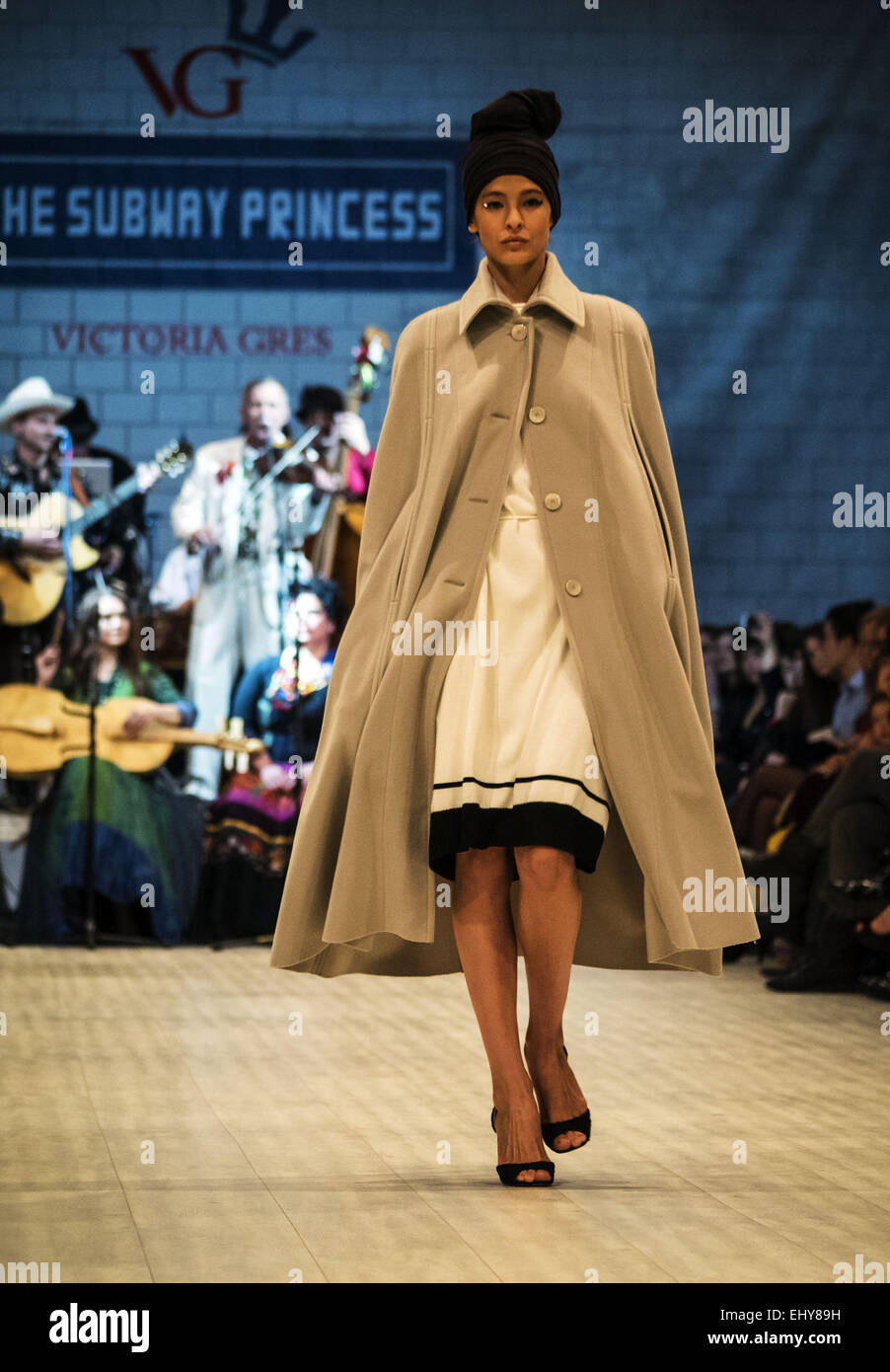 Kiev, Ukraine. 18th March, 2015. The model shows a new collection of Victoria Gres the 36th ...
