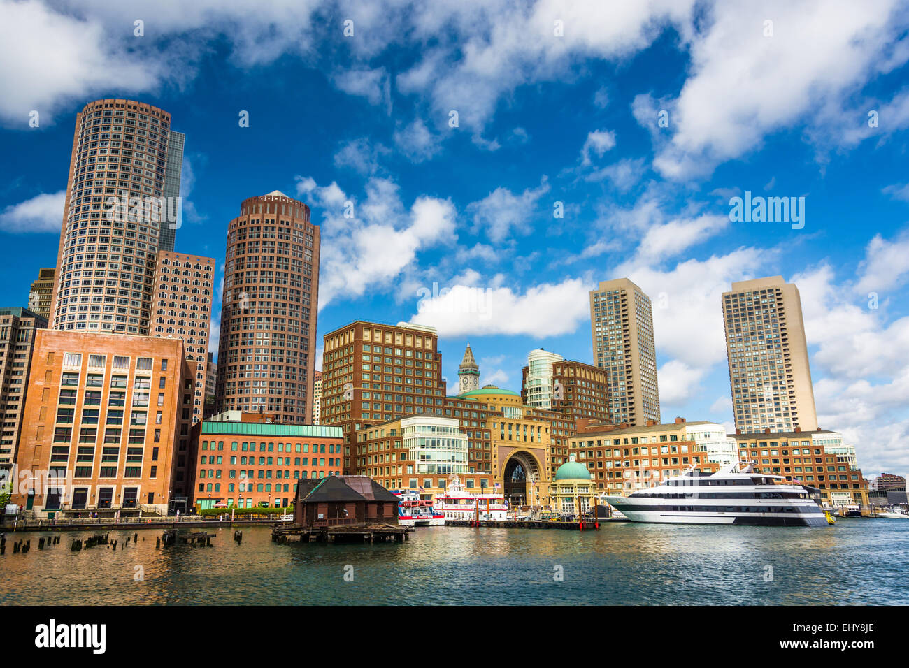 The Boston Skyline, seen from Fort Point Stock Photo - Alamy