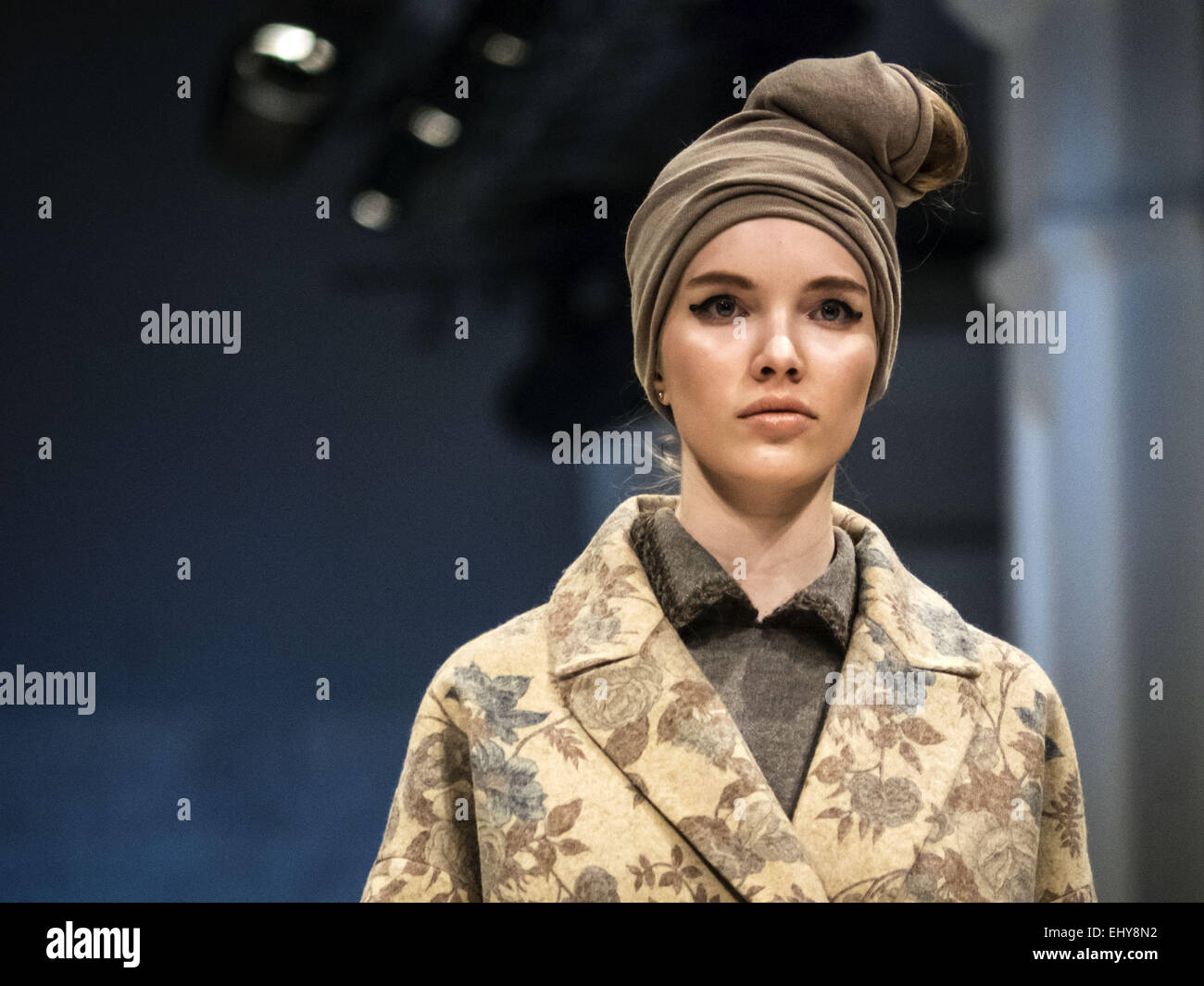 Kiev, Ukraine. 18th March, 2015. The model shows a new collection of ...