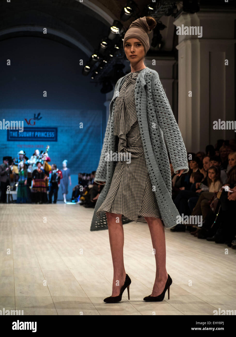 Kiev, Ukraine. 18th Mar, 2015. The model shows a new collection of ...