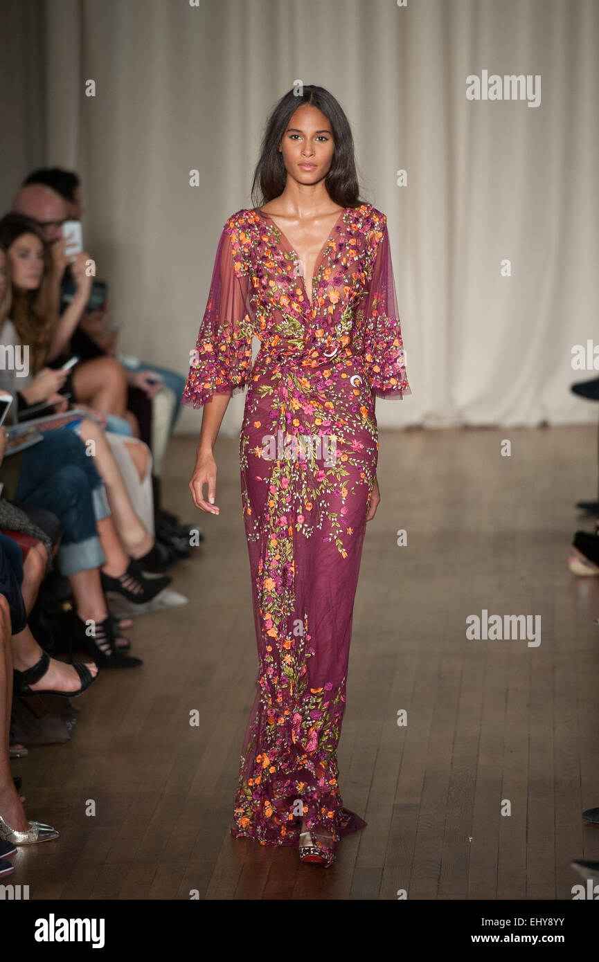 LFW s/s 2015: Marchesa - front row and catwalk held at the Royal Opera ...