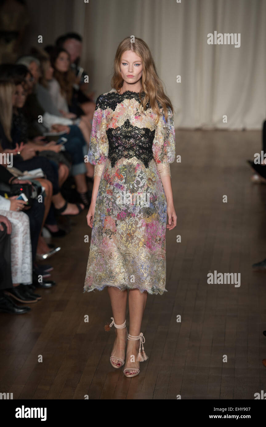 LFW s/s 2015: Marchesa - front row and catwalk held at the Royal Opera ...