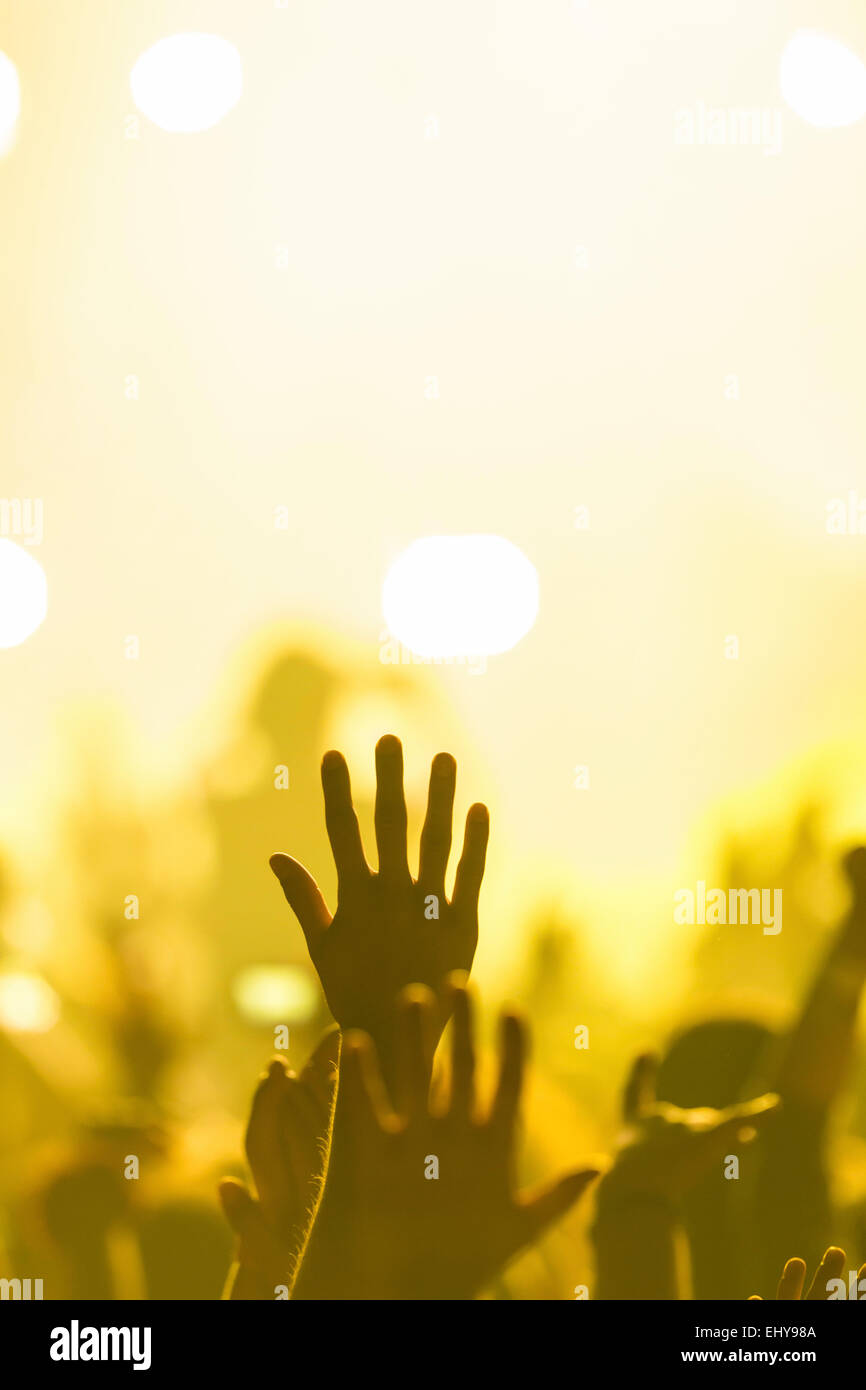 Mixed race music crowd indoors hi-res stock photography and images - Alamy