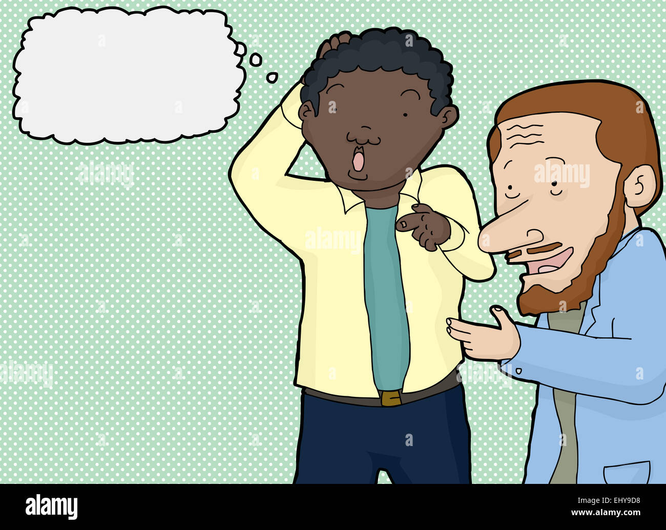 Thinking man two fingers hi-res stock photography and images - Alamy
