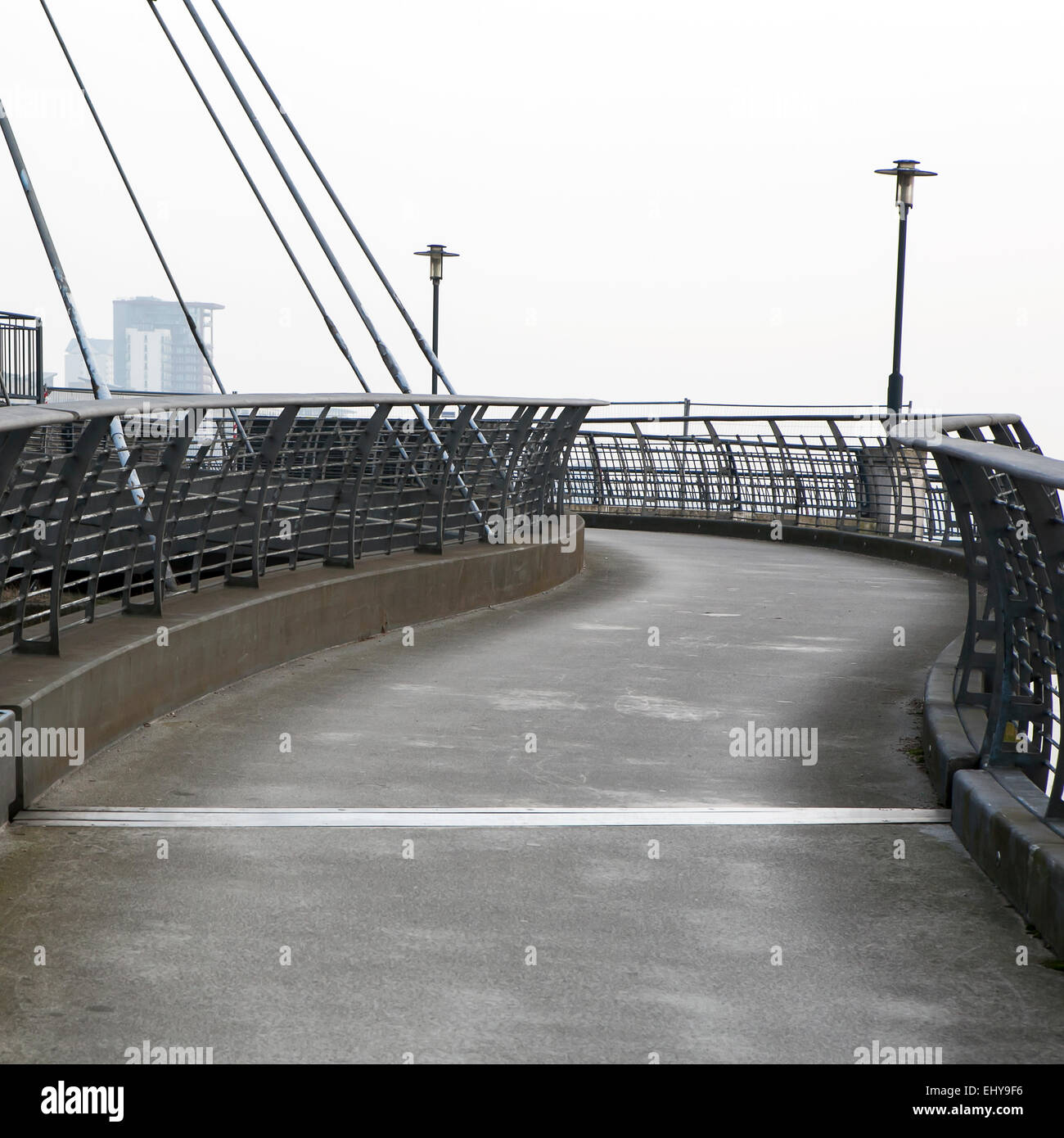 pedestrian transition over the highway Stock Photo - Alamy