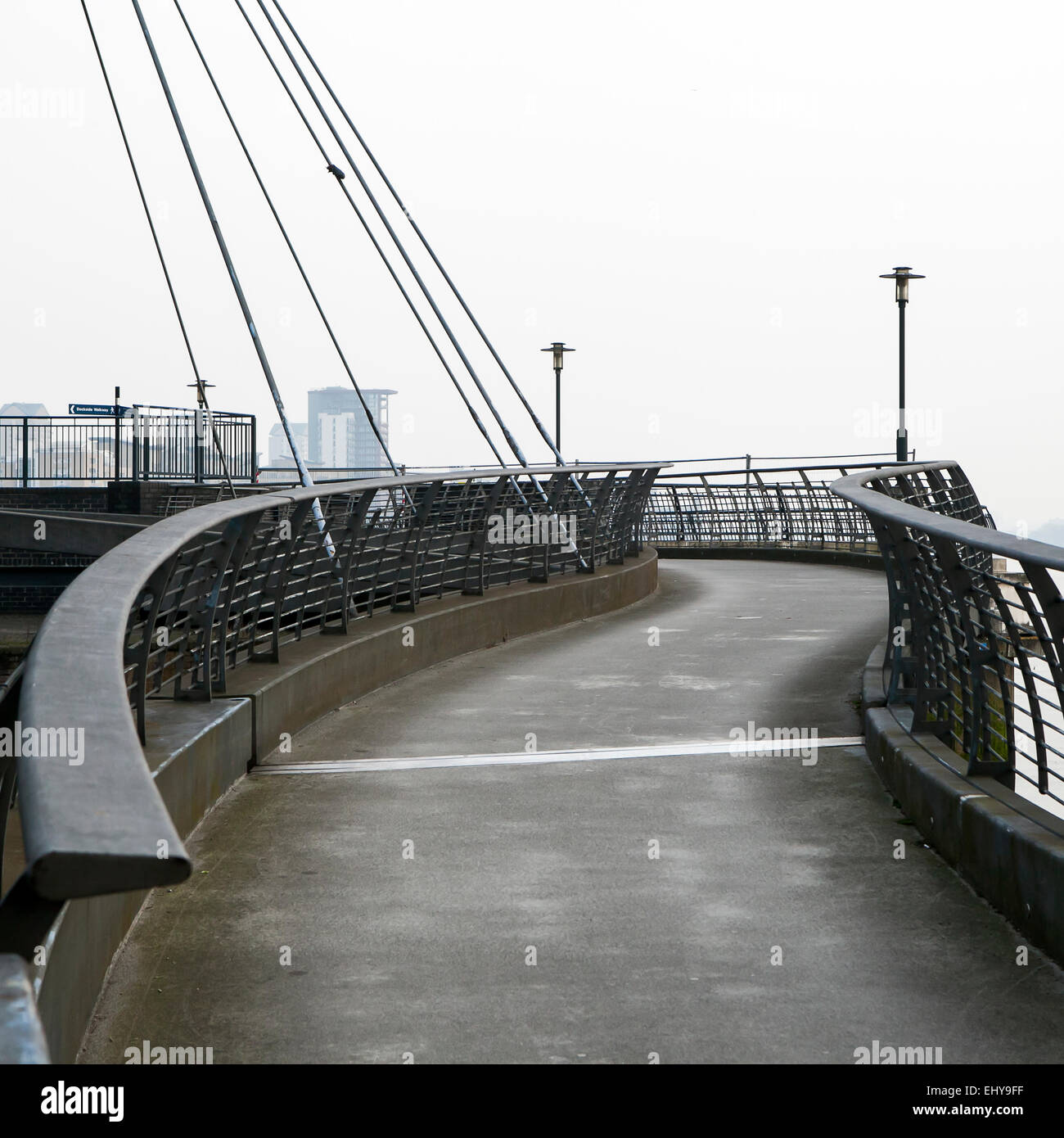 pedestrian transition over the highway Stock Photo - Alamy