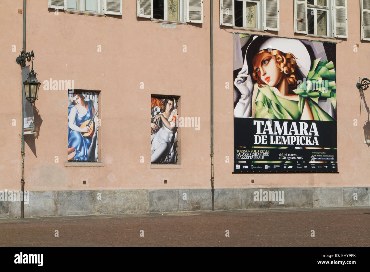 Turin, Italy. 18th Mar, 2015. Advertising posters of the Tamara de ...
