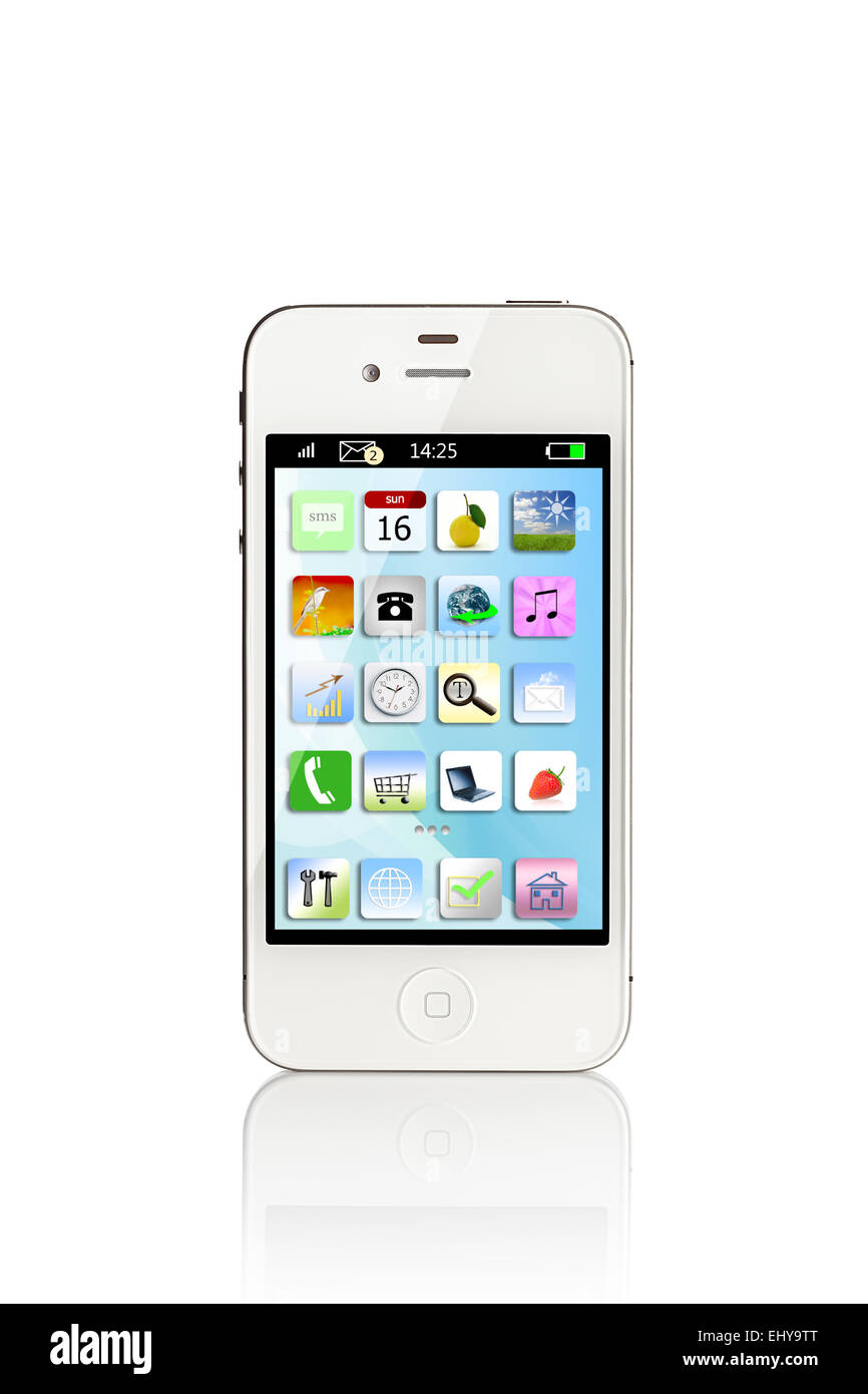 Smart phone back view Cut Out Stock Images & Pictures - Alamy