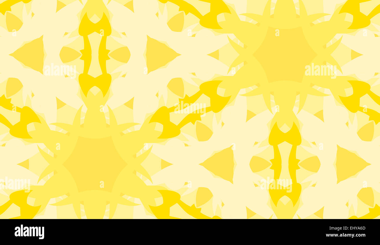Seamless background pattern of yellow snowflake shapes Stock Photo - Alamy