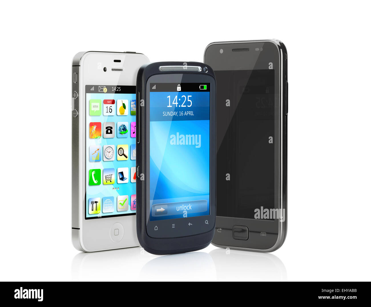 Back view on three Cut Out Stock Images & Pictures - Alamy