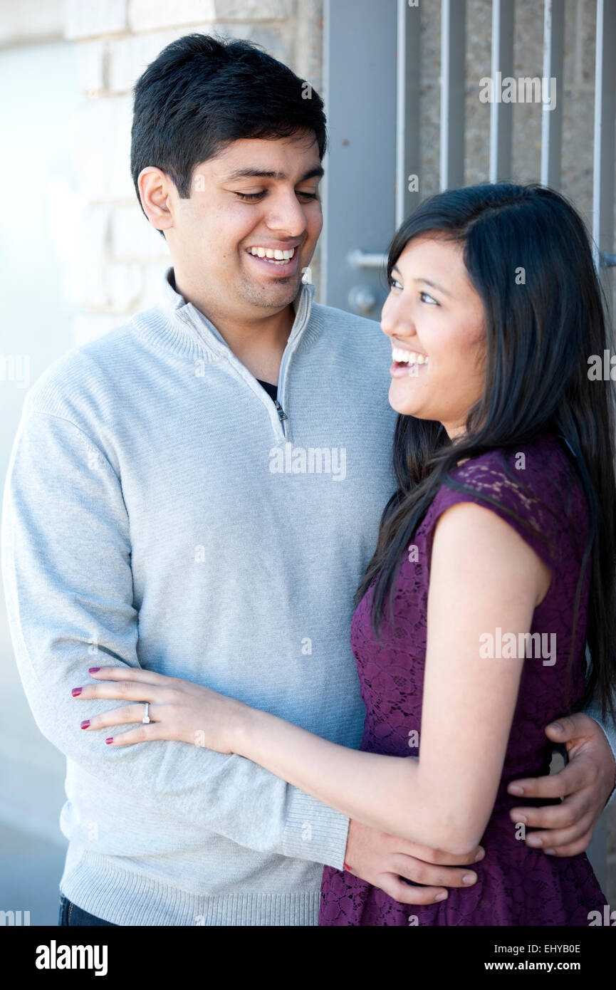 Young Happy Indian Couple Stock Photo - Alamy