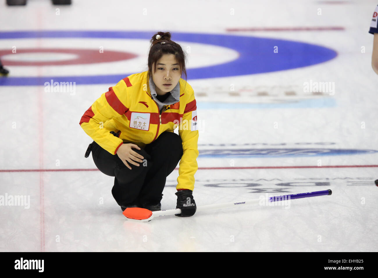 Sapporo, Hokkaido, Japan. 18th Mar, 2015. Liu Sijia (CHN) Curling : World Women's Curling ...