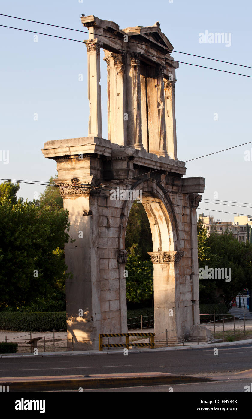 The Arch of Hadrian in Athens, Greece Stock Photo - Alamy