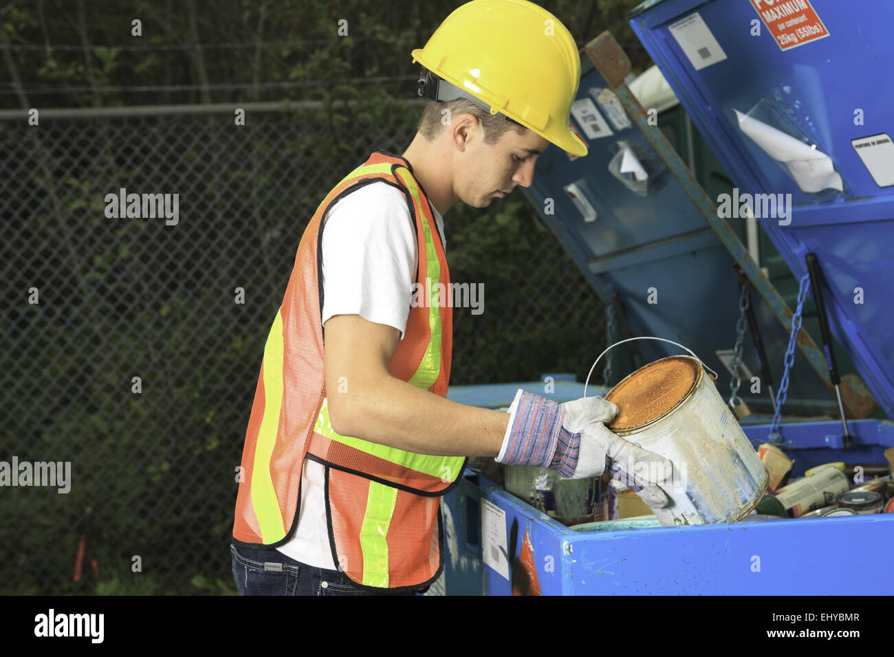A worker who recycling thing on recycle center Stock Photo - Alamy