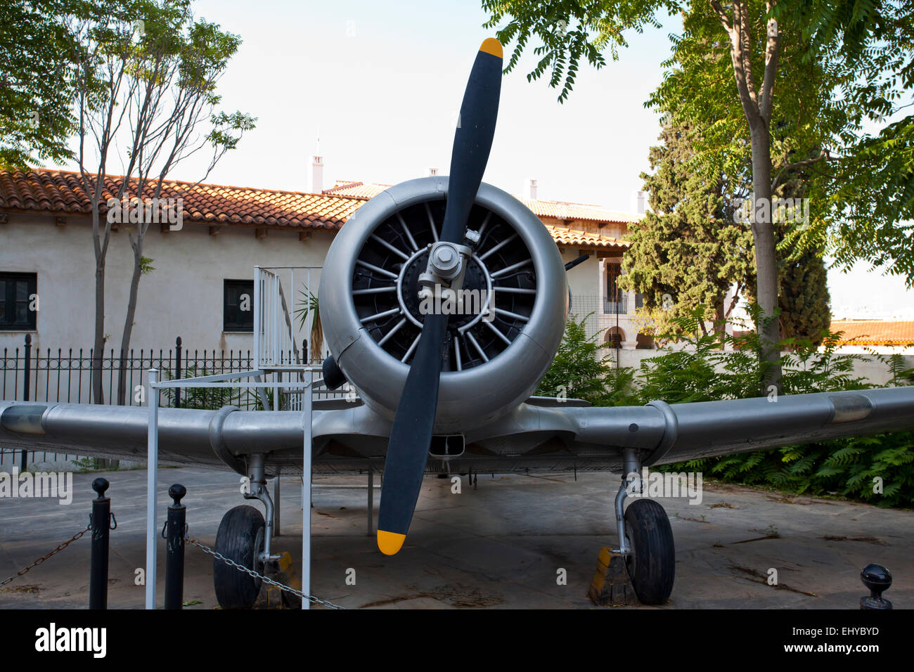 A T-6G Texan plane in The Athens War Museum in Athens, Greece Stock ...